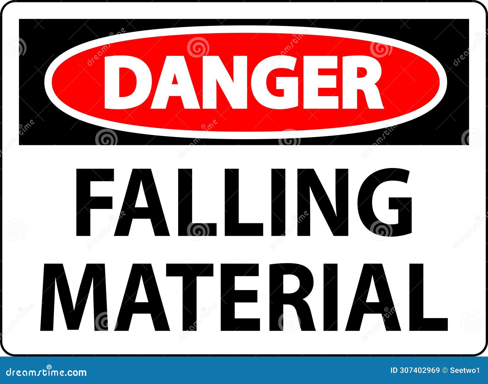Danger Sign Falling Material Stock Vector - Illustration of injury ...