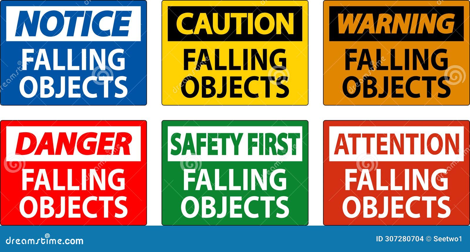Danger Sign, Falling Objects Stock Vector - Illustration of objects ...