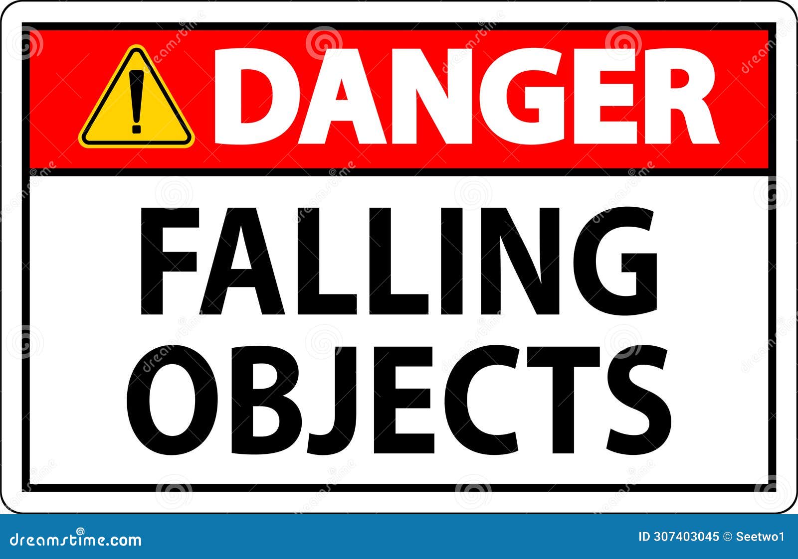 Danger Sign, Falling Objects Stock Vector - Illustration of objects ...