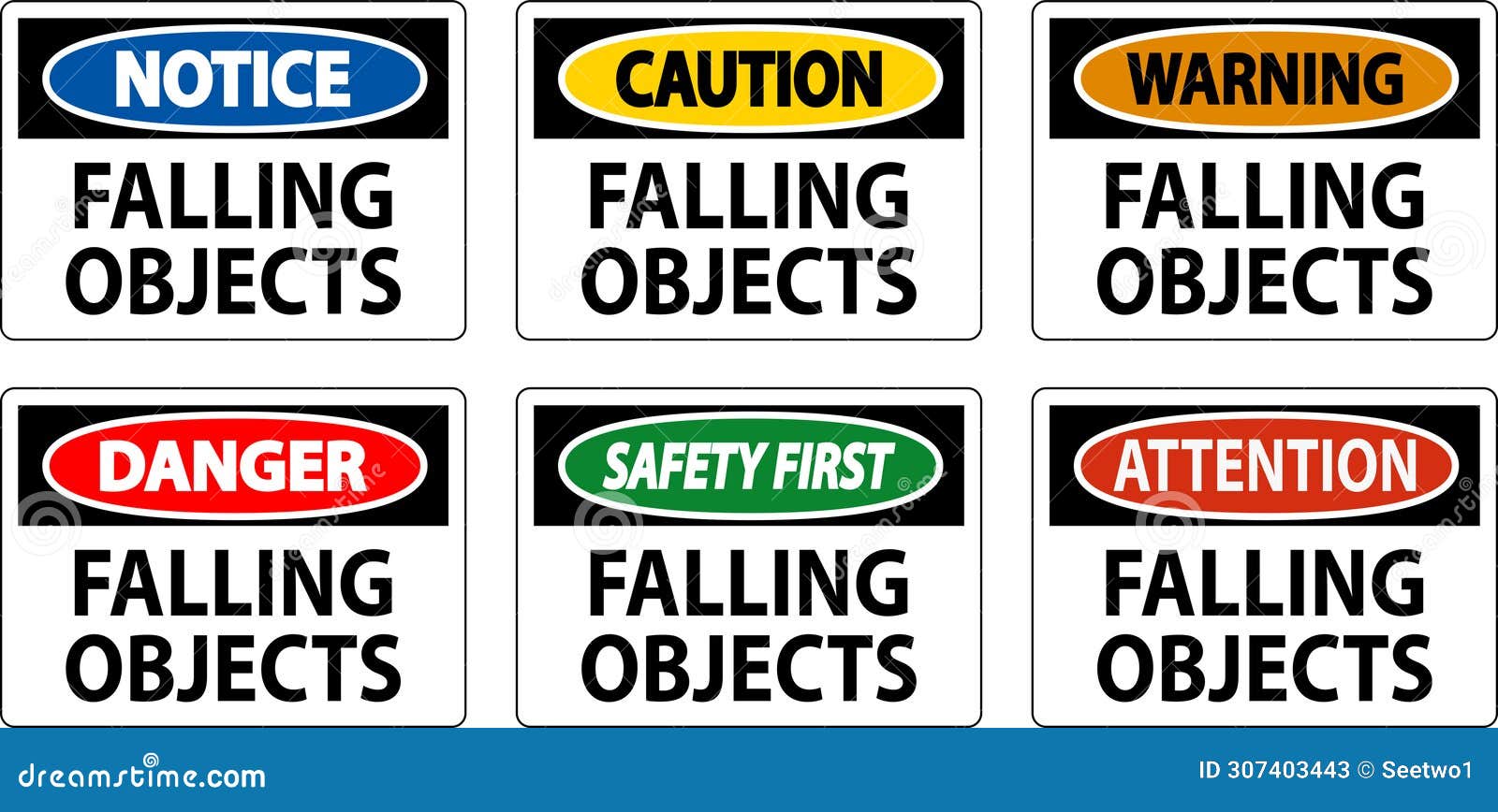 Danger Sign, Falling Objects Stock Vector - Illustration of falling ...