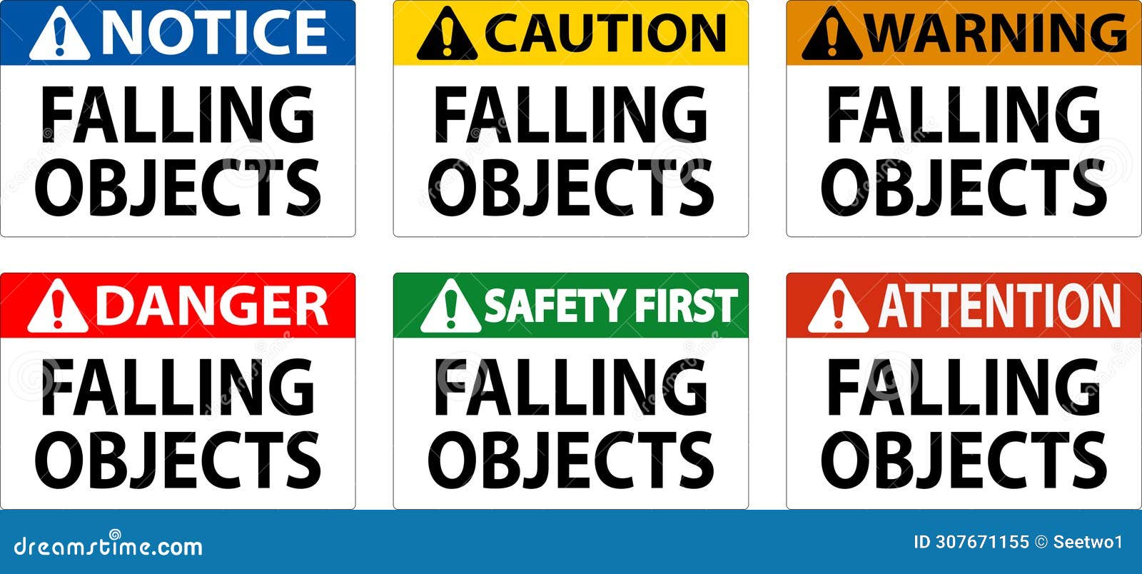 Danger Sign, Falling Objects Stock Vector - Illustration of label ...