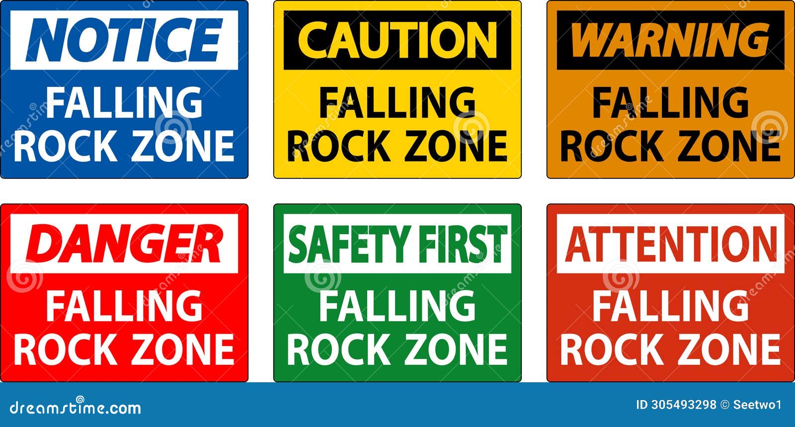 Danger Sign, Falling Rock Zone Stock Vector - Illustration of fall ...