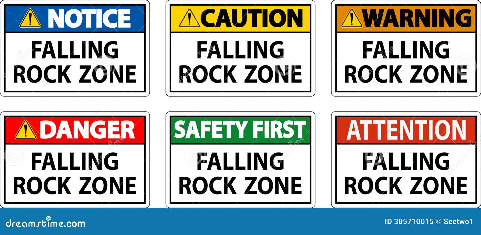 Danger Sign, Falling Rock Zone Stock Vector - Illustration of building ...