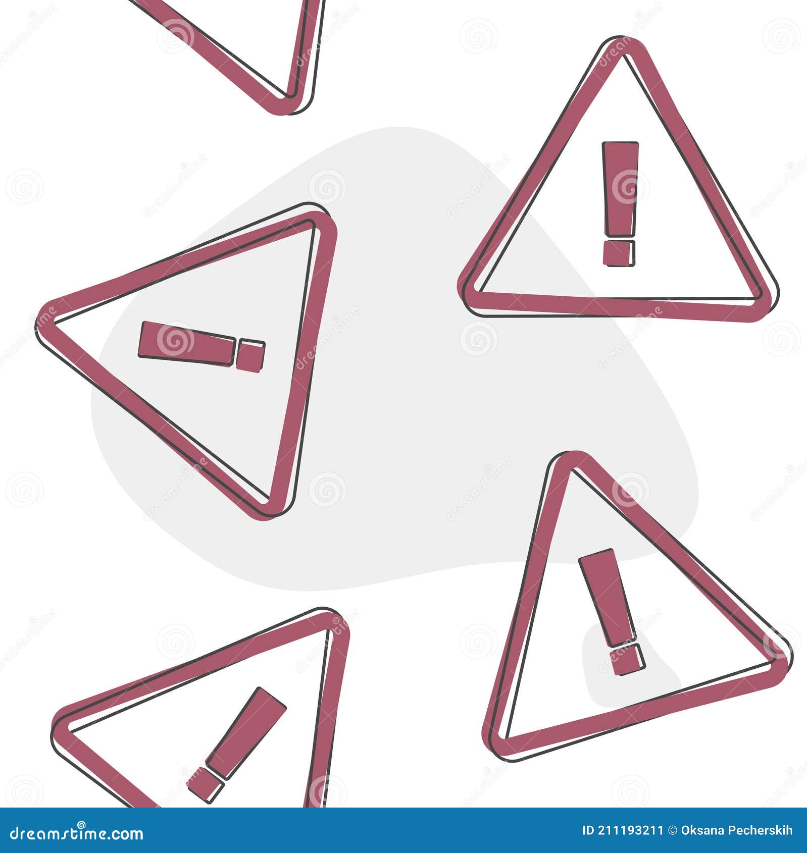 Danger Sign Flat Icon. Vector Symbol of Attention Caution Stock Vector ...