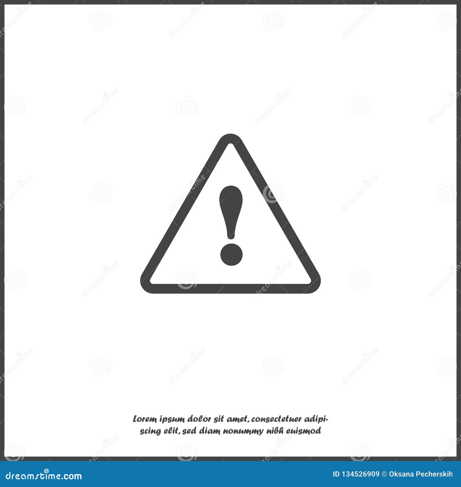 Caution Exclamation Mark Sign Icon Triangle Vector Simple Pictogram ...