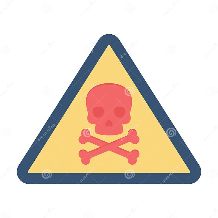 Danger Sign Flat Vector Icon Which Can Easily Modify or Edit Stock ...