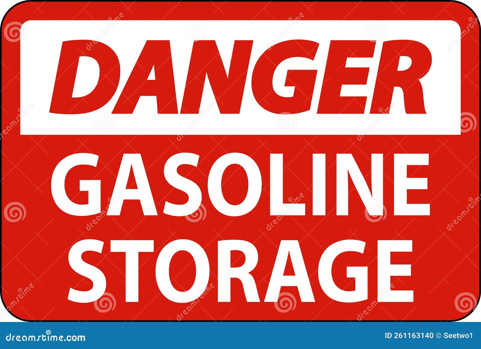 Danger Sign Gasoline Storage on White Background Stock Vector ...
