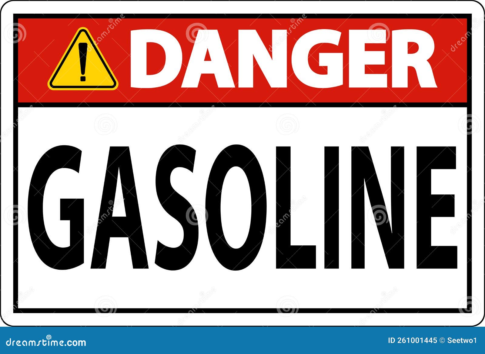 Danger Sign Gasoline Symbol on White Background Stock Vector ...