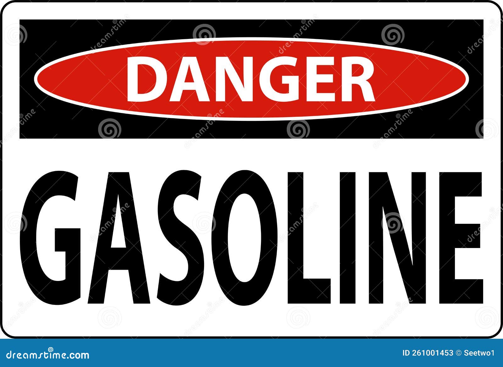 Danger Sign Gasoline Symbol on White Background Stock Vector ...
