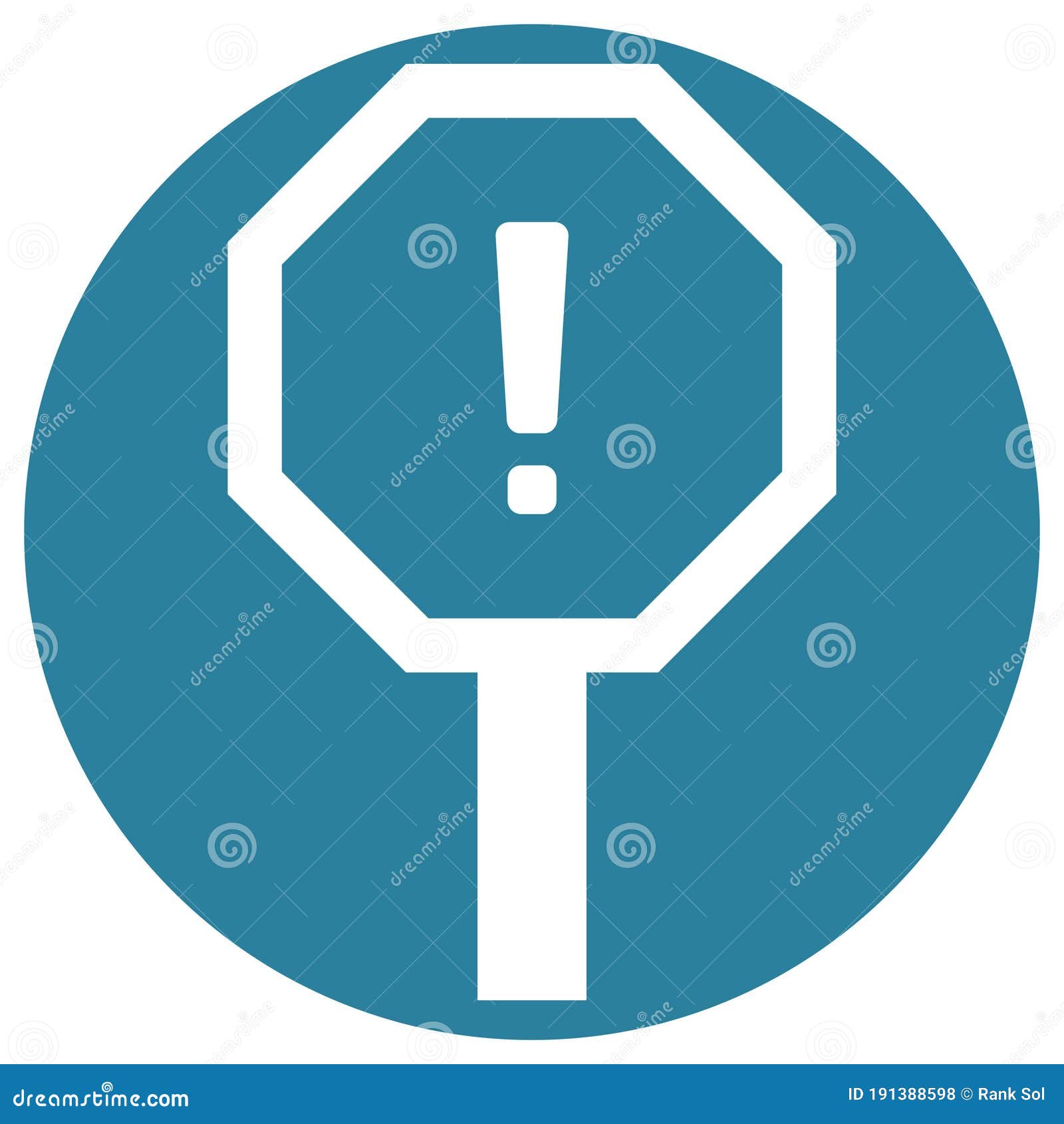 Danger Sign Half Glyph Style Vector Icon Which Can Easily Modify or ...