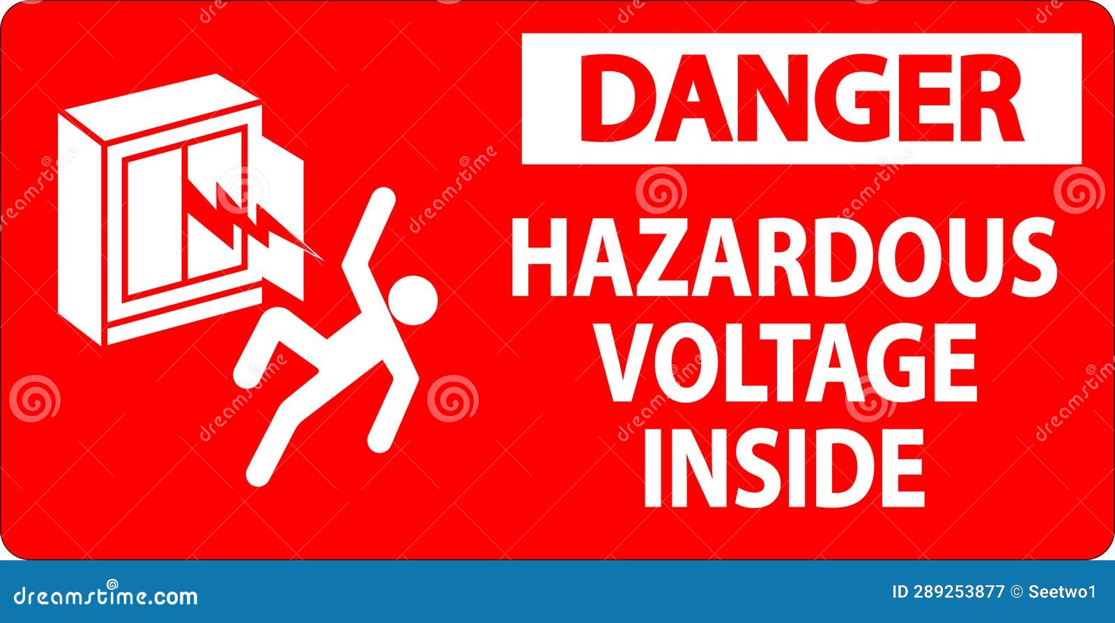 Danger Sign Hazardous Voltage Inside Stock Vector - Illustration of ...