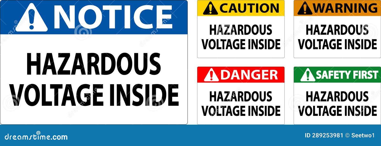 Danger Sign Hazardous Voltage Inside Stock Vector - Illustration of ...