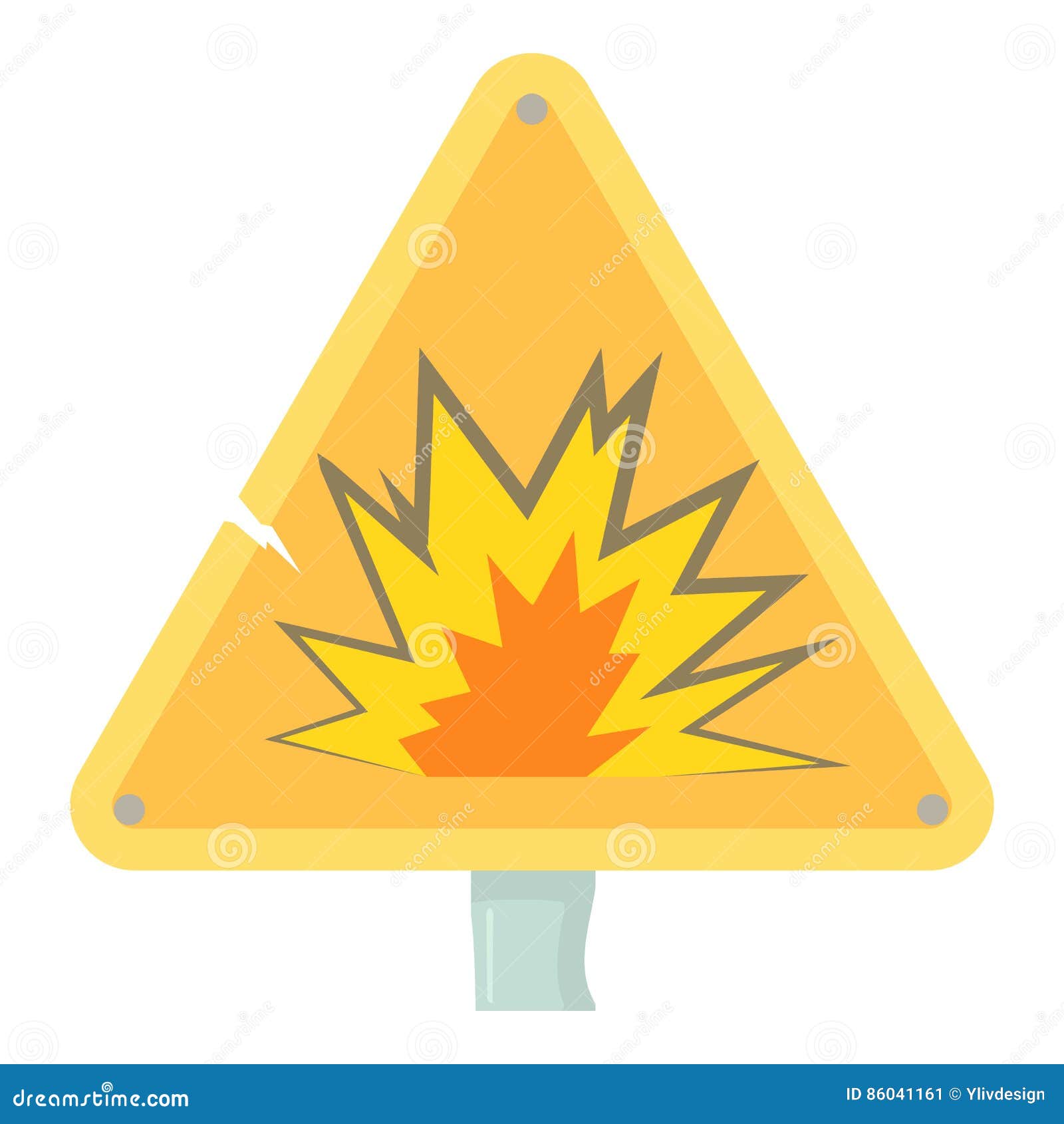 Danger Sign Icon, Cartoon Style Stock Vector - Illustration of mortal ...