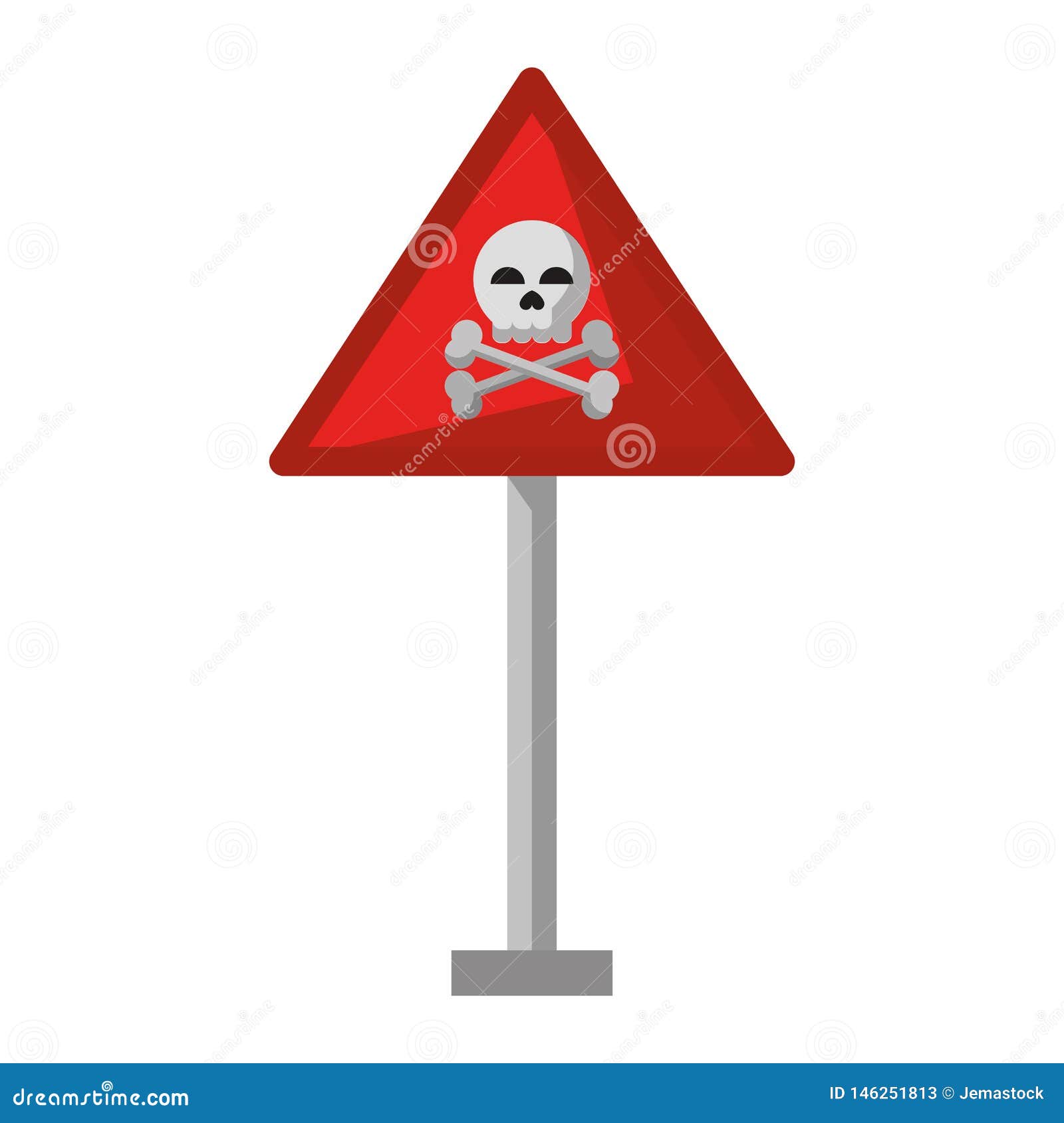 Danger sign icon stock vector. Illustration of beware - 146251813