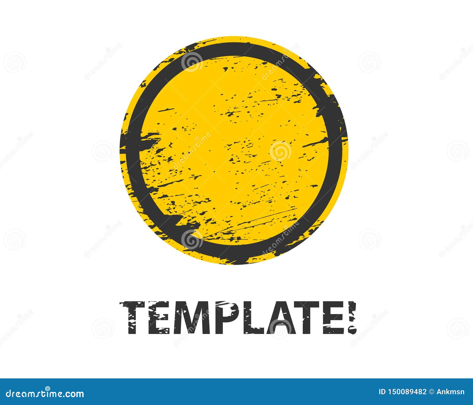 Danger Sign Isolated. Warning Label Empty Template Vector Stock Vector ...