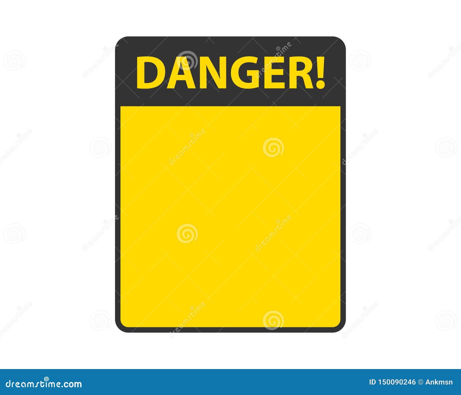 Danger Sign Isolated. Warning Label Empty Template Vector Stock Vector ...