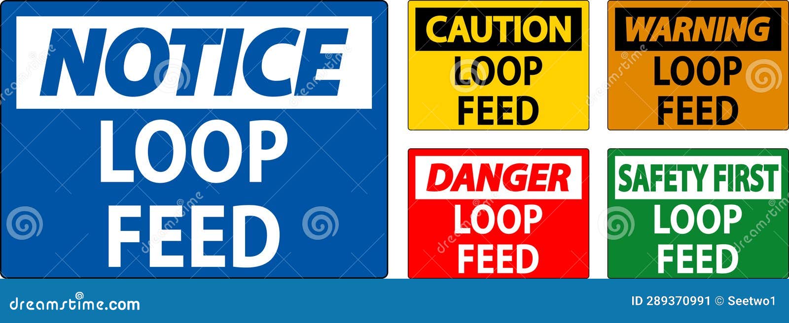 Danger Sign, Loop Feed stock vector. Illustration of logo - 289370991