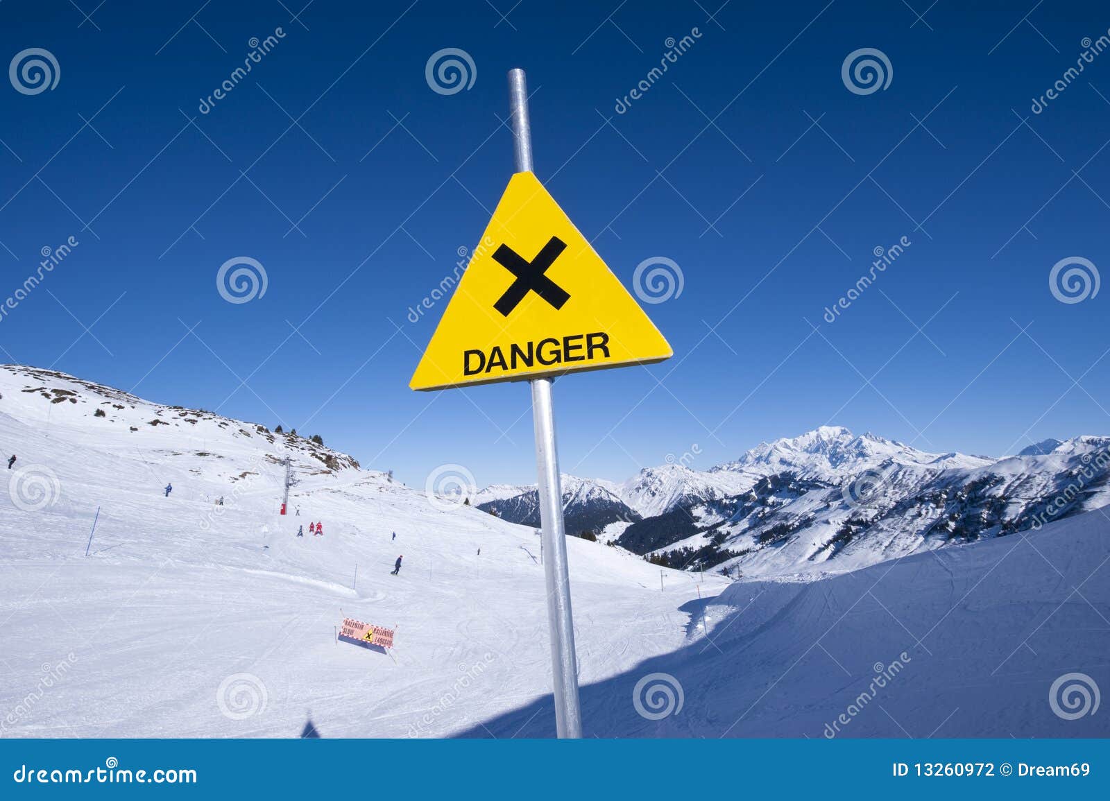 Danger sign in mountain stock photo. Image of danger - 13260972
