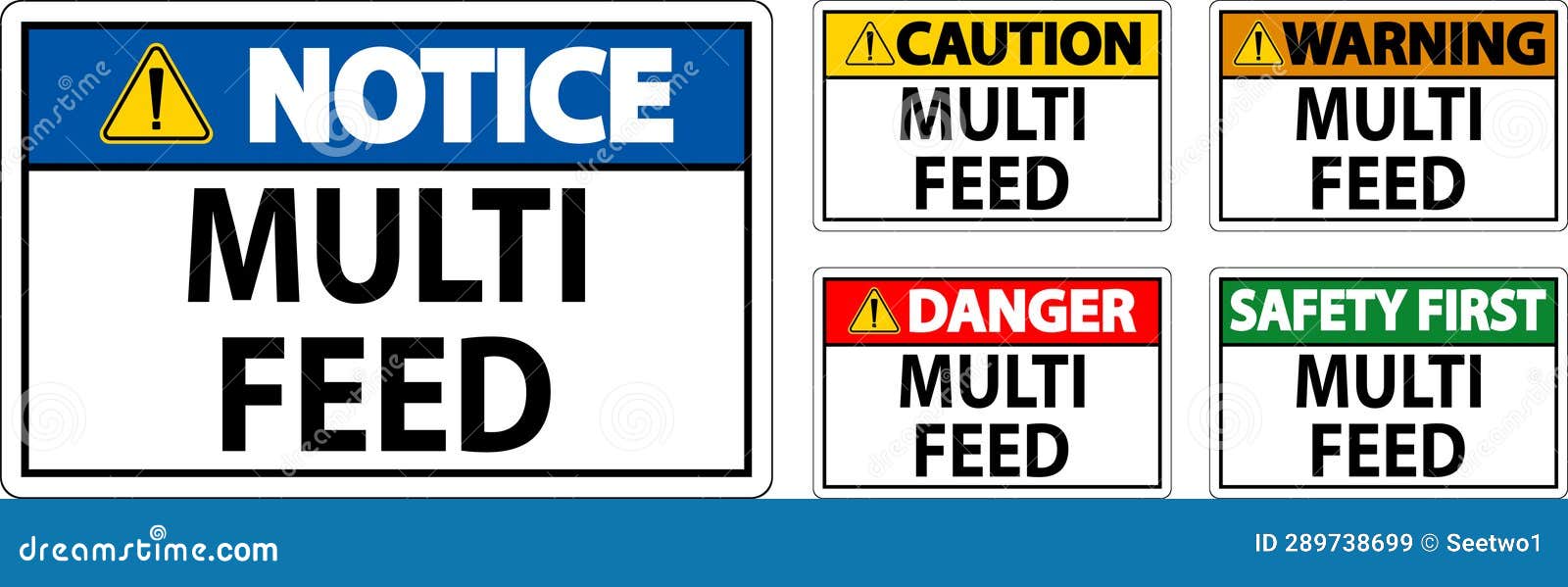 Danger Sign, Multi Feed Label Stock Vector - Illustration of food ...