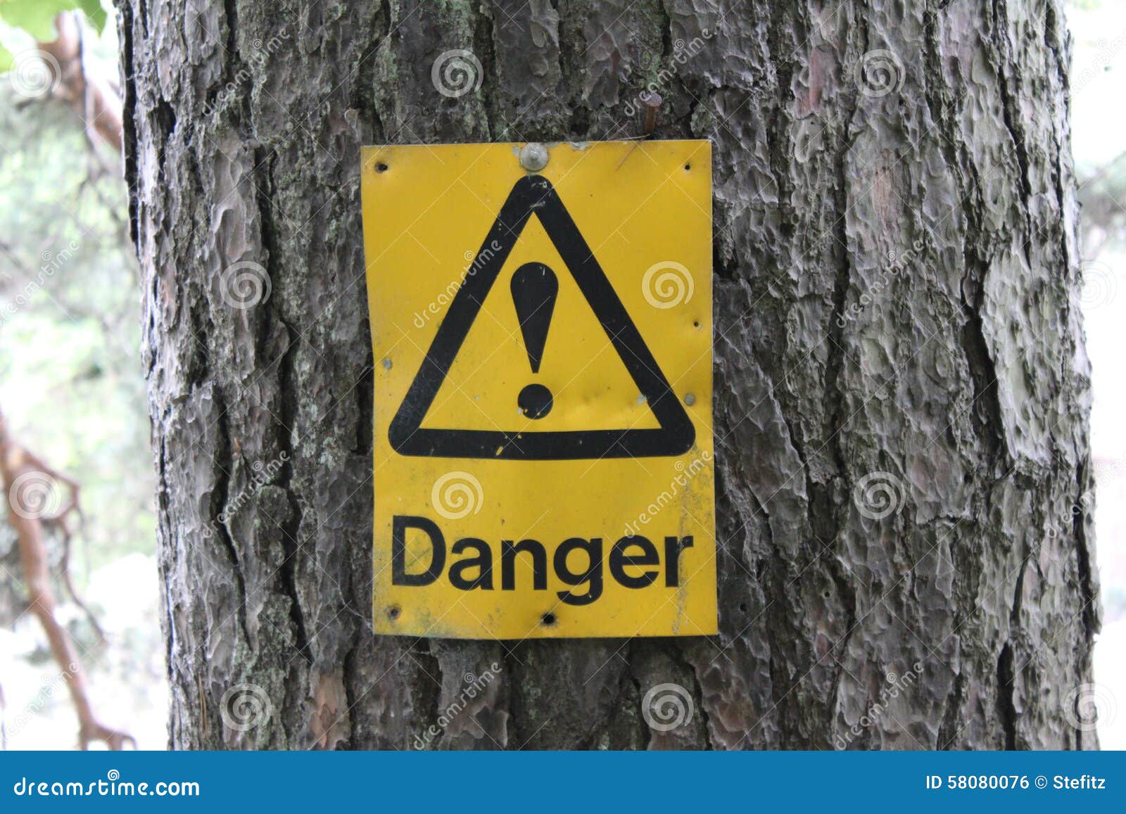 Danger sign stock photo. Image of caution, hazard, exclamation - 58080076