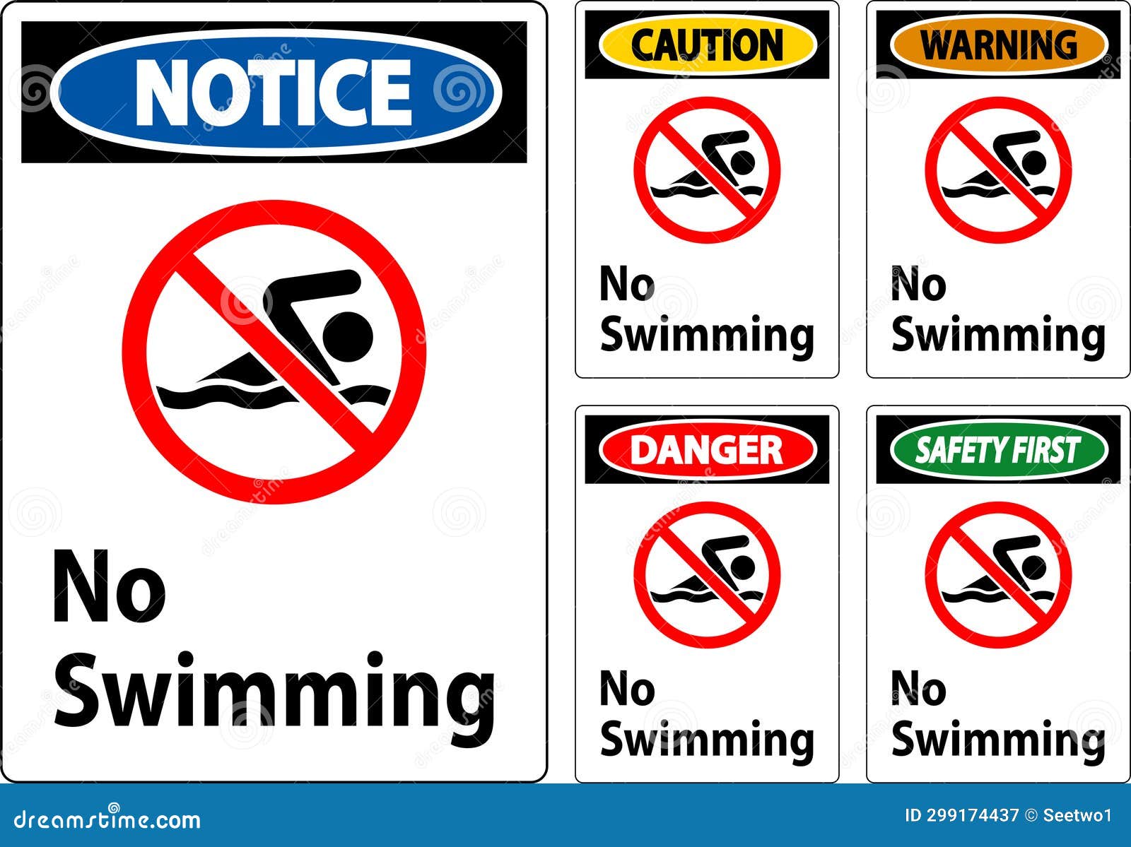 Danger Swimming Area Symbol Sign, Vector Illustration, Isolated On ...