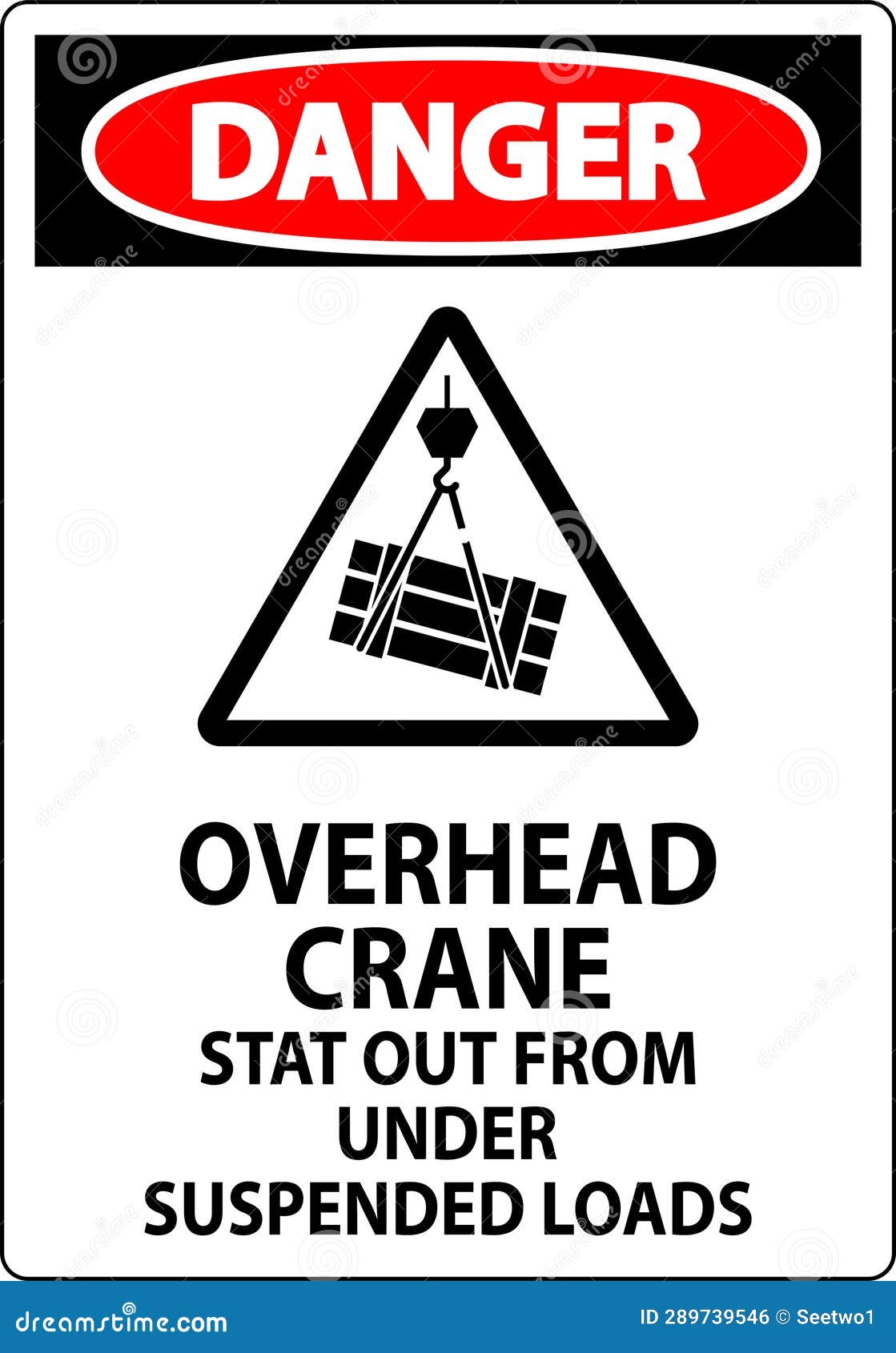 Danger Suspended Loads Symbol Sign, Vector Illustration, Isolated On ...