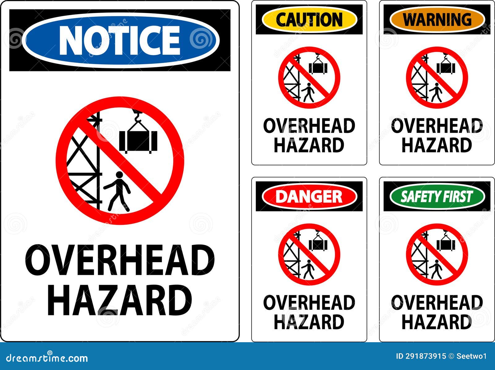 Danger Sign Overhead Hazard Stock Vector - Illustration of icon, hazard ...