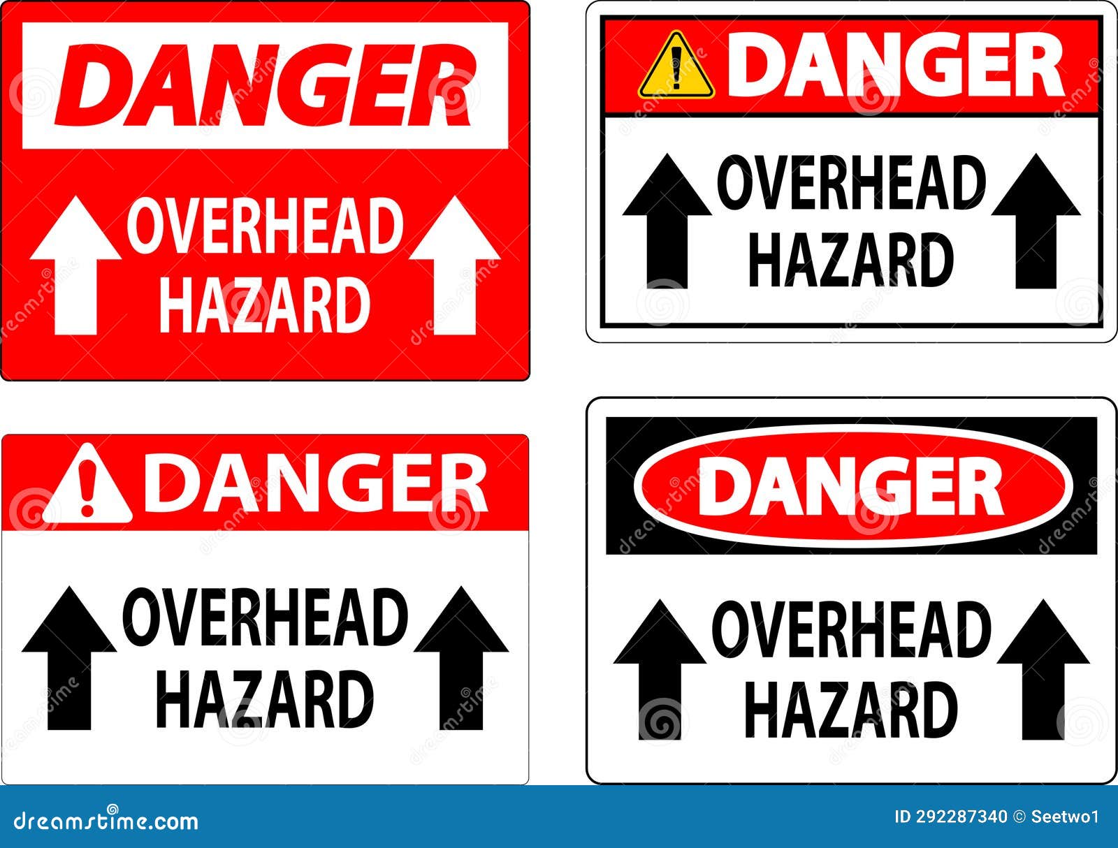 Danger Sign Overhead Hazard Stock Vector - Illustration of equipment ...