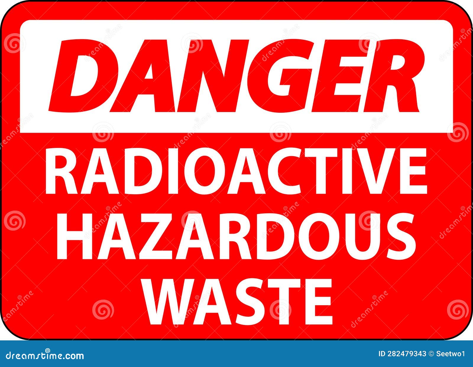 Danger Sign Radioactive Hazardous Waste Stock Vector - Illustration of ...