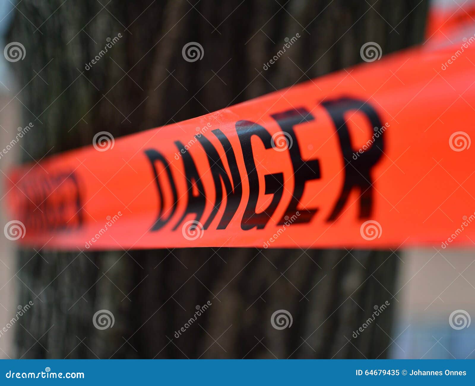 Danger sign on red tape stock image. Image of dangerous - 64679435