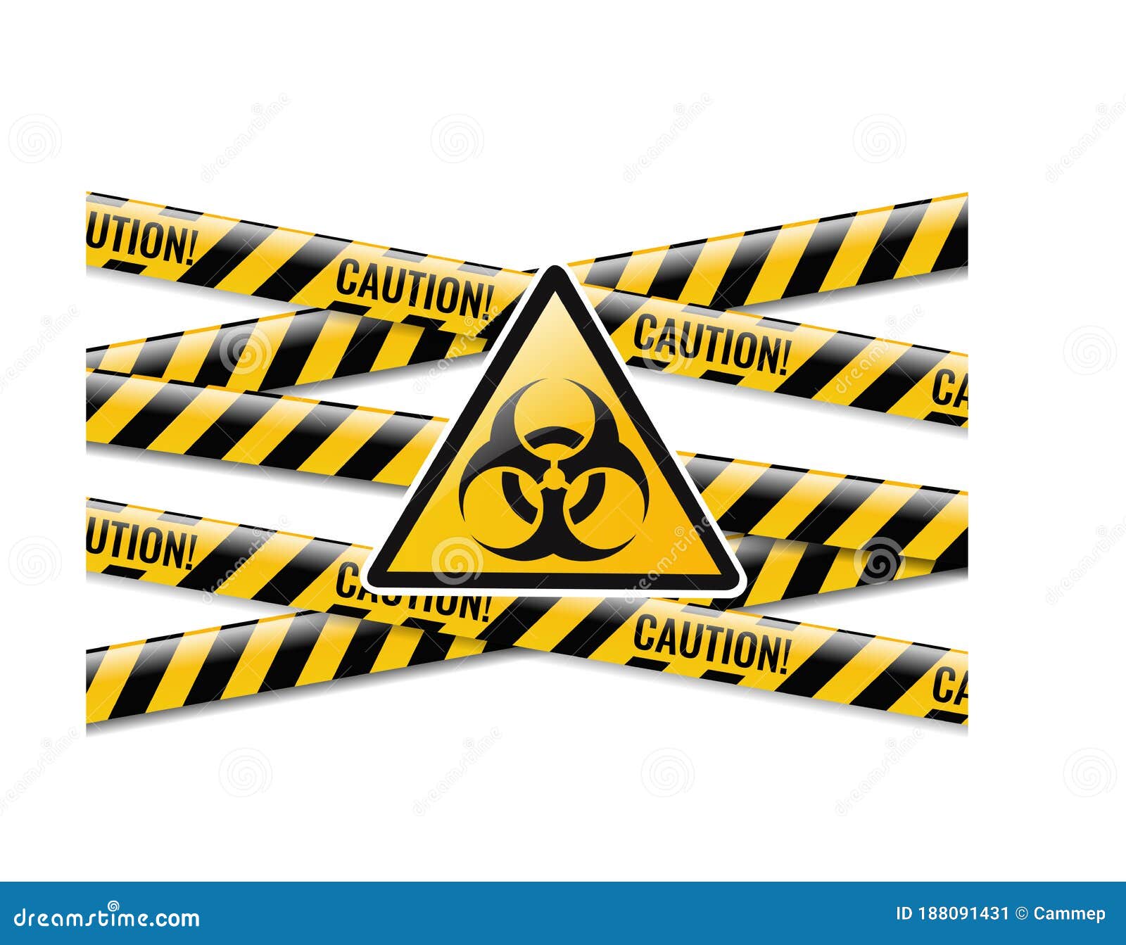 Danger Sign and Ribbons Isolated Transparent Background Stock Vector ...