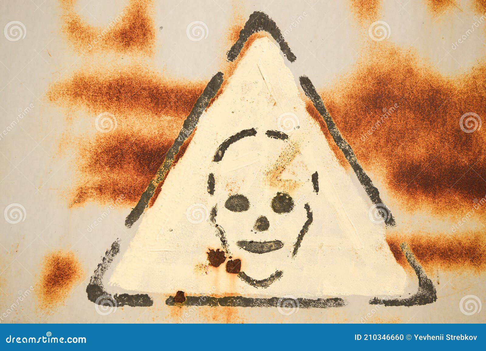 Danger Sign on Rusty Surface Stock Photo - Image of industry, risk ...