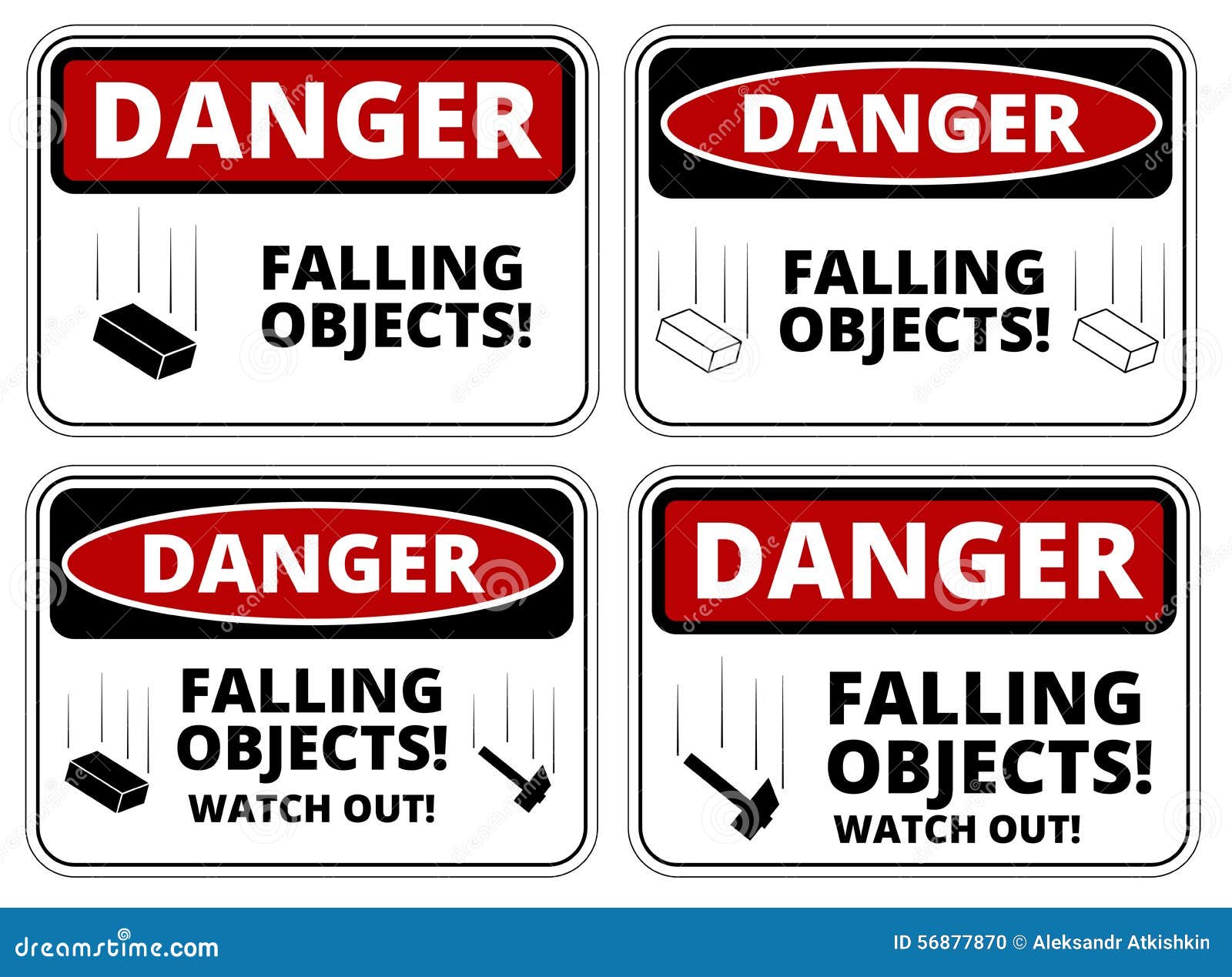 Danger sign stock vector. Illustration of construction - 56877870