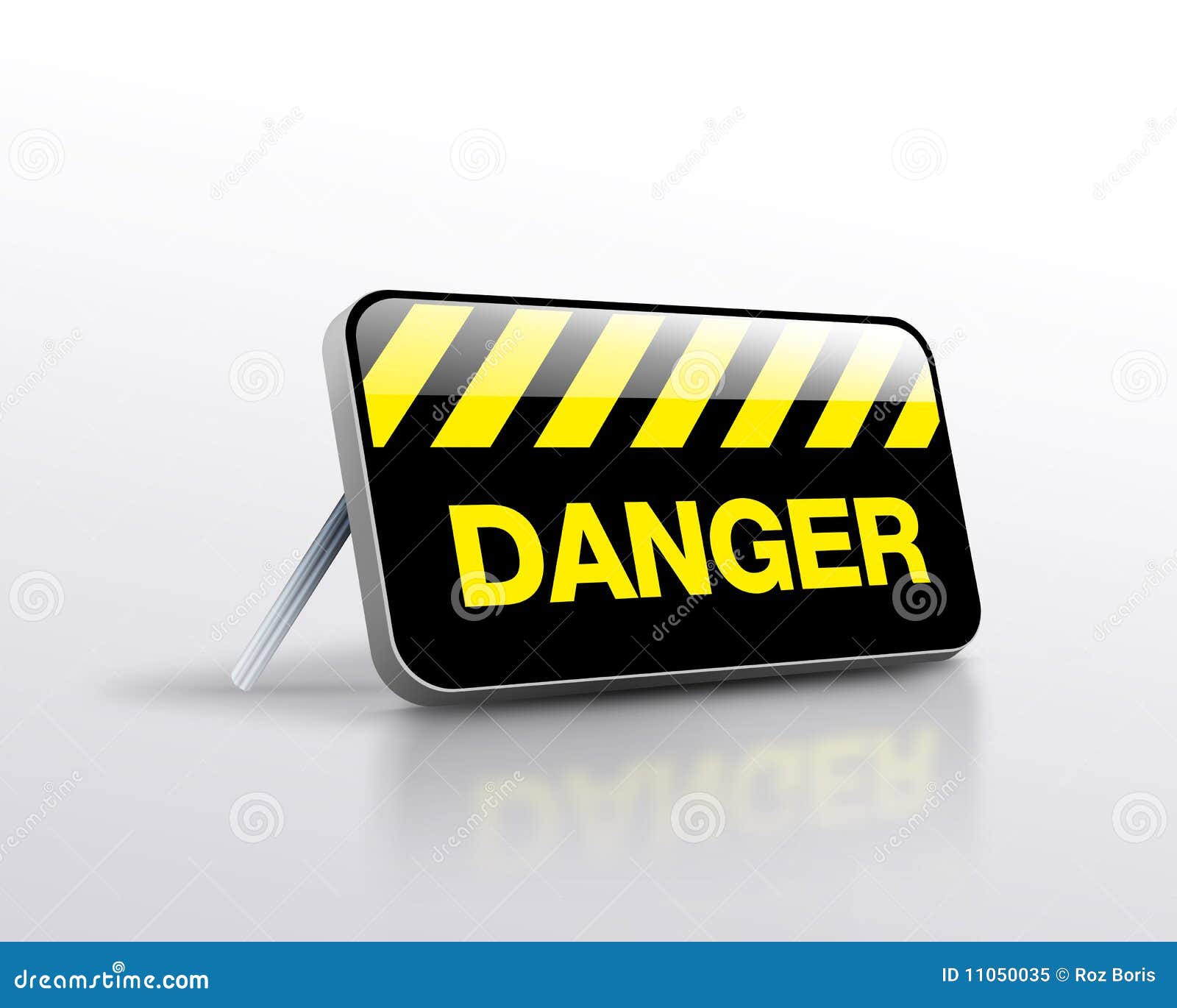Danger sign standing stock illustration. Illustration of sticker - 11050035