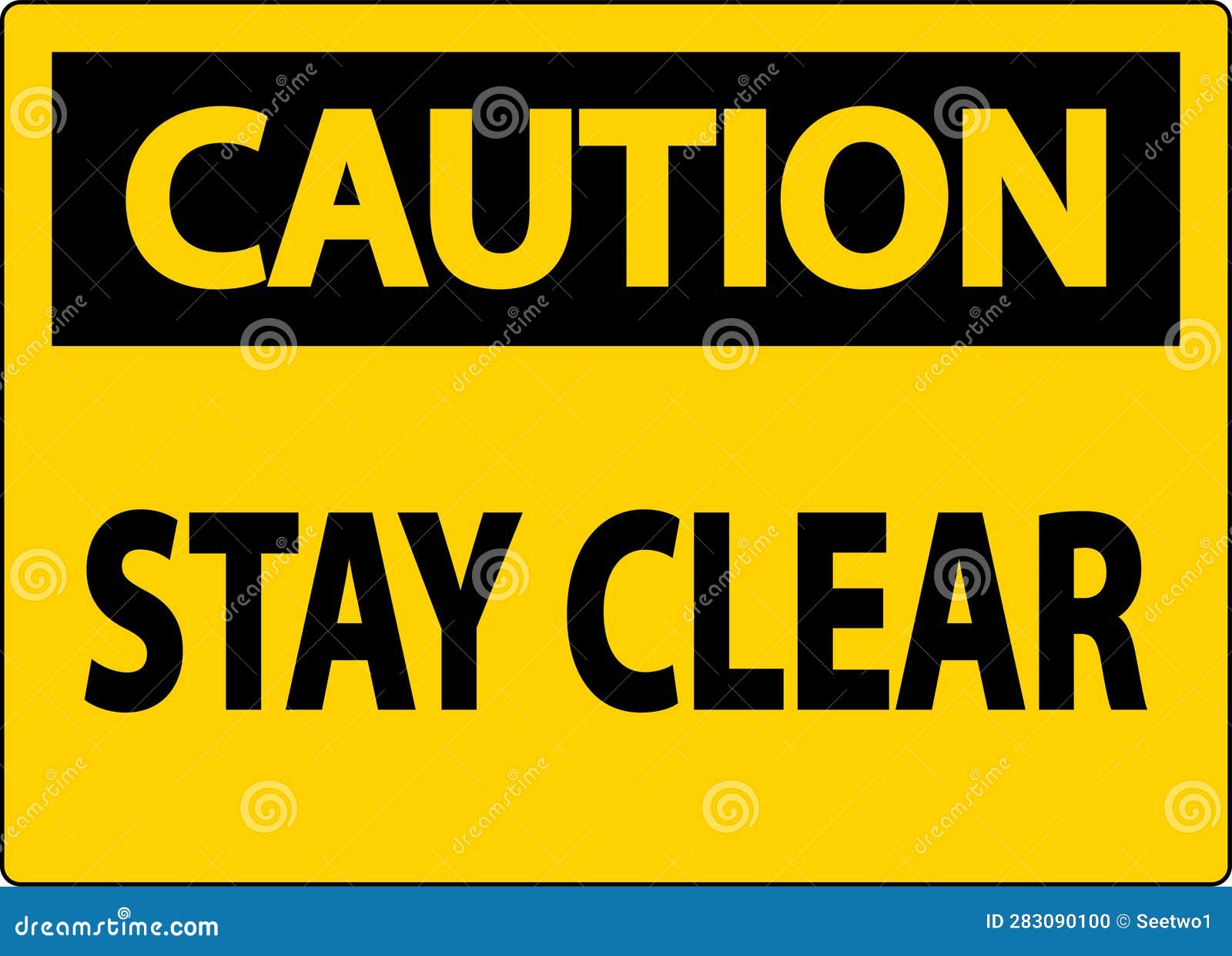 Danger Sign Stay Clear on White Background Stock Vector - Illustration ...