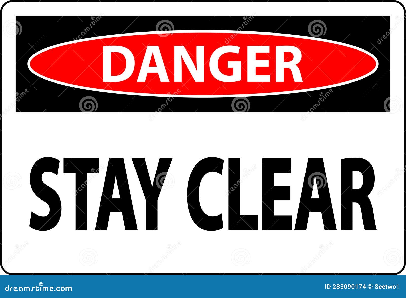 Danger Sign Stay Clear on White Background Stock Vector - Illustration ...