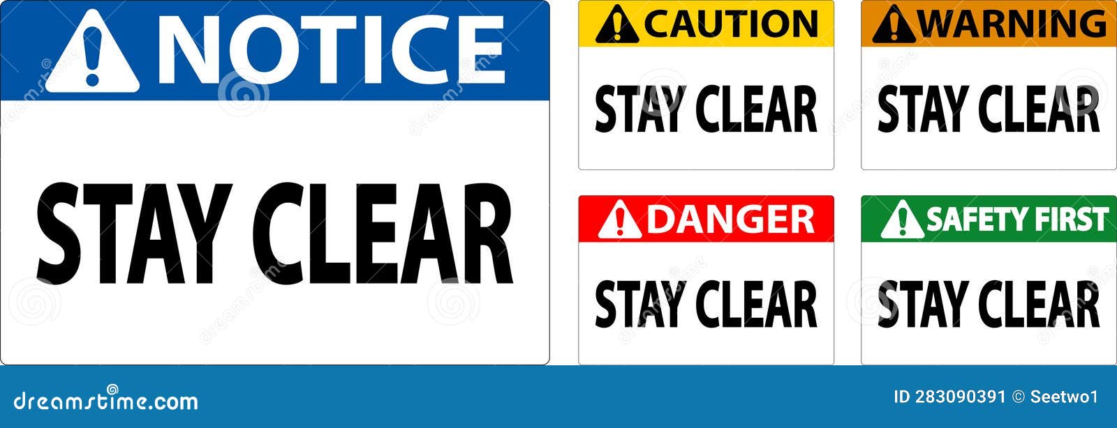 Danger Sign Stay Clear on White Background Stock Vector - Illustration ...