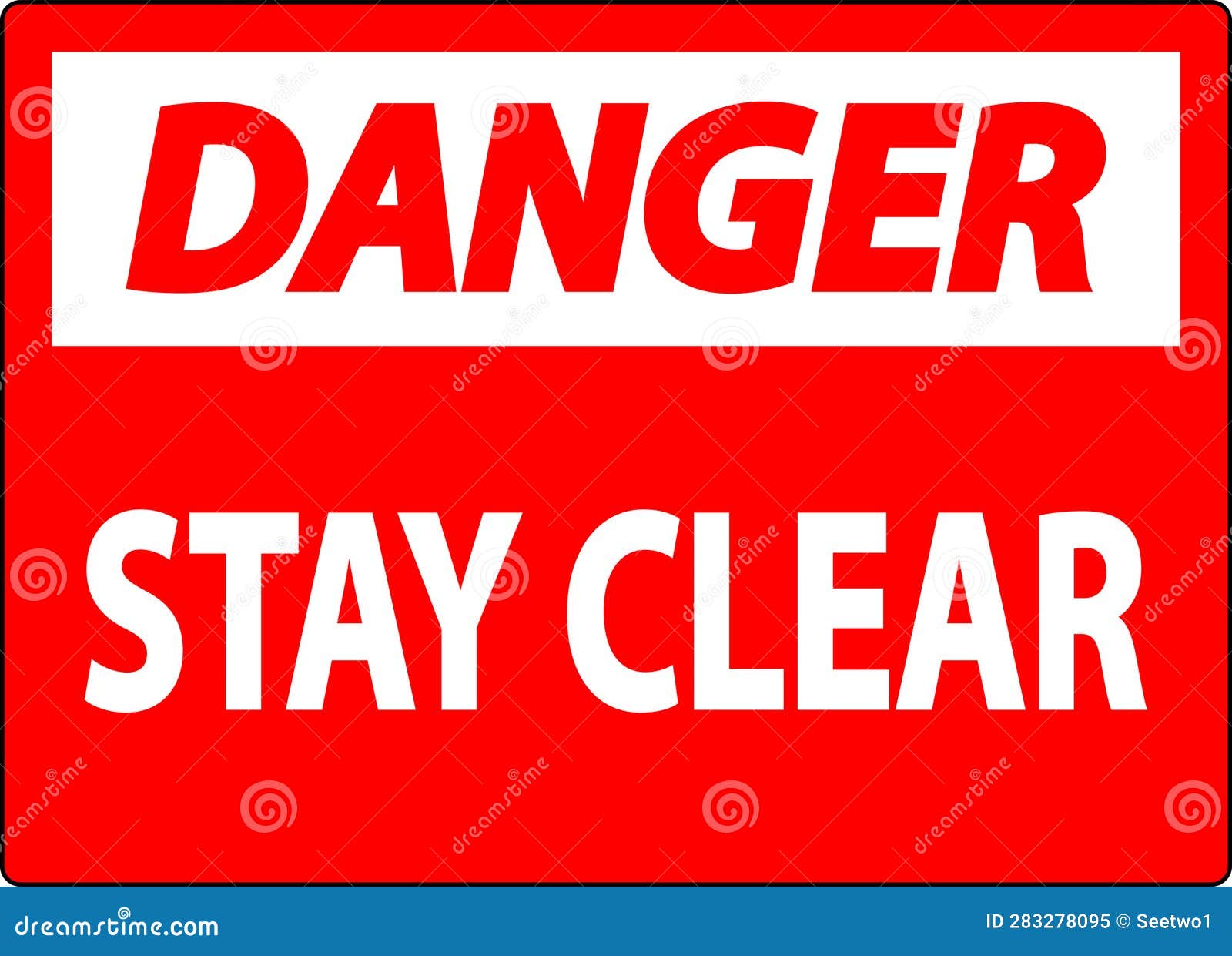 Danger Sign Stay Clear on White Background Stock Vector - Illustration ...