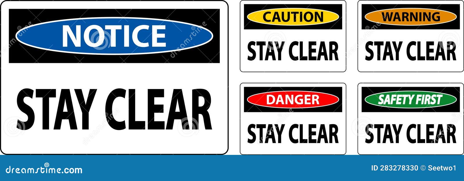 Danger Sign Stay Clear on White Background Stock Vector - Illustration ...