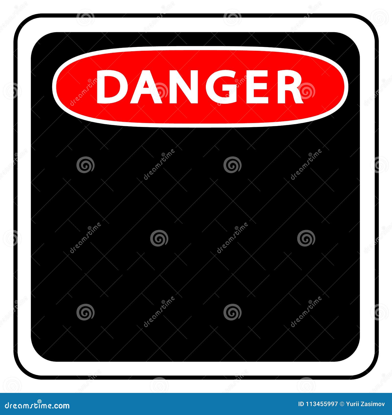 Danger Sign.vector Illustration. Stock Vector - Illustration of ...