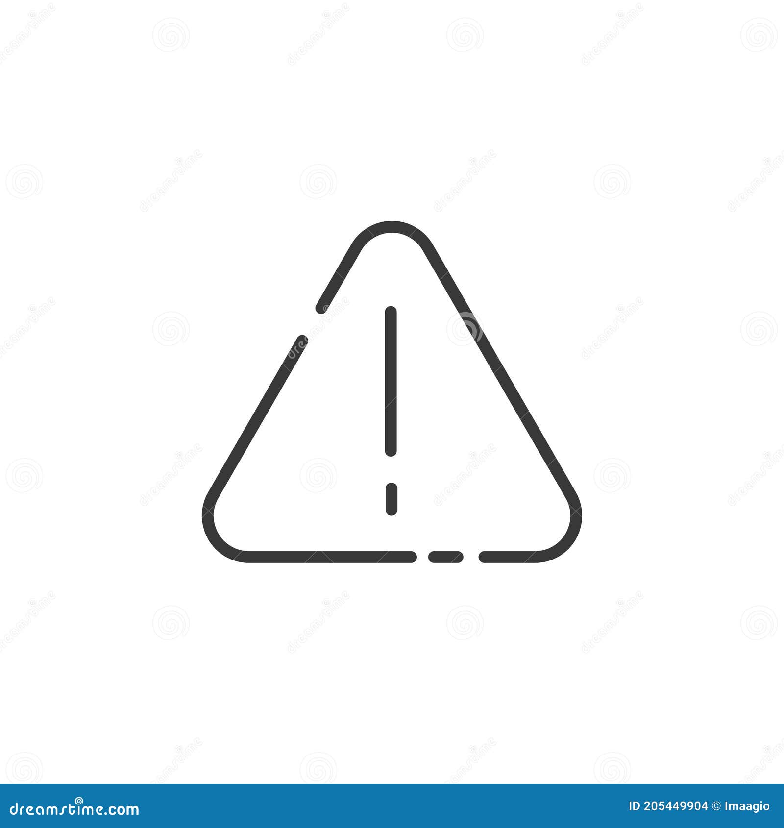 Danger Sign Thin Line Icon. Isolated Warning Vector Illustration Stock ...