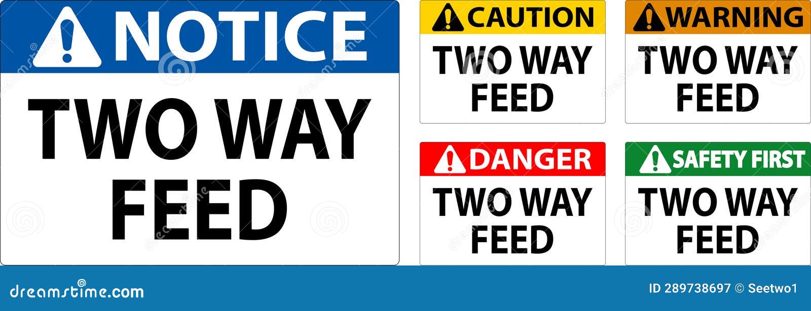 Danger Sign Two Way Feed stock vector. Illustration of hand - 289738697