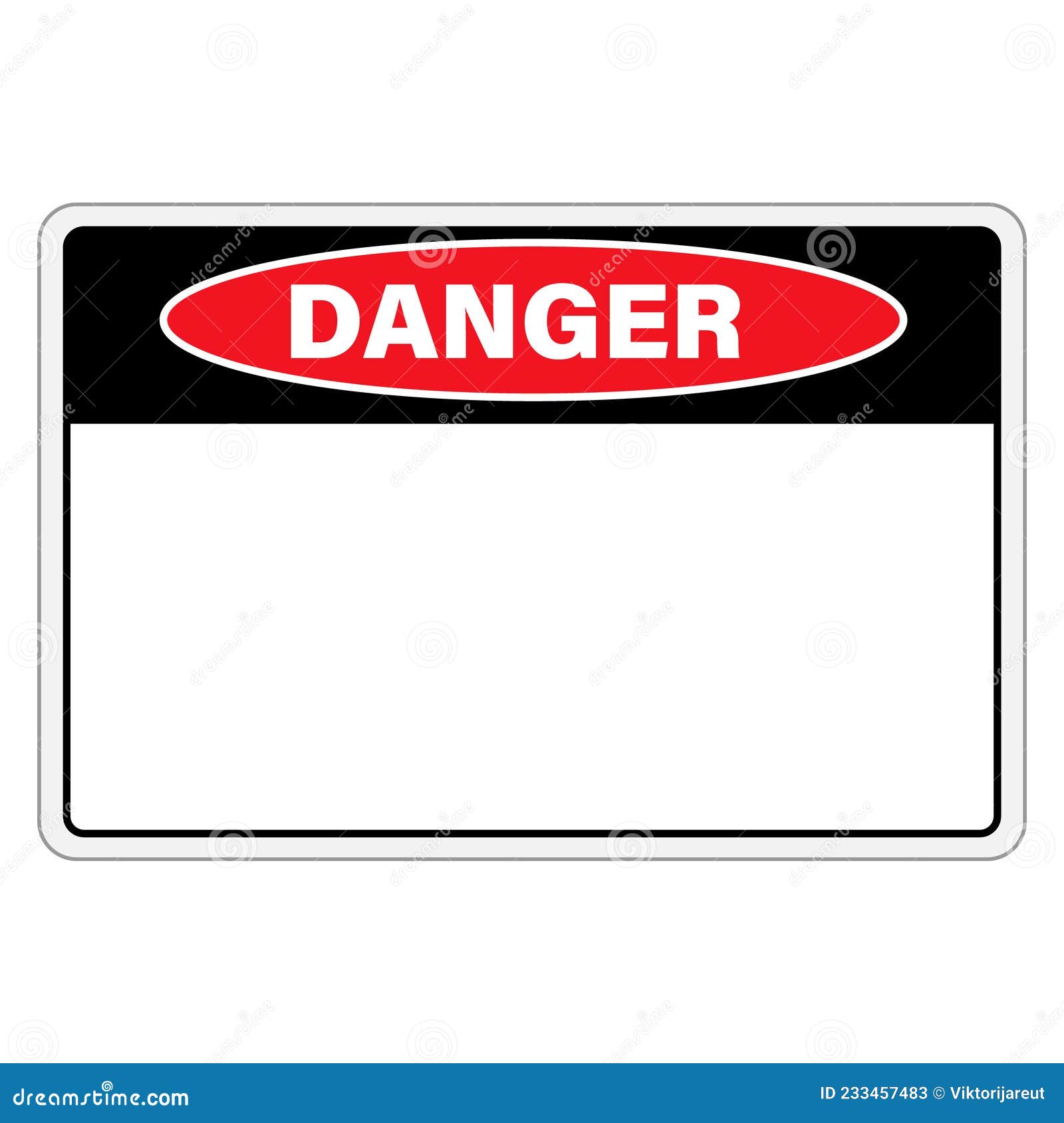 Danger Sign Warning with Empty Space for Text Stock Vector ...