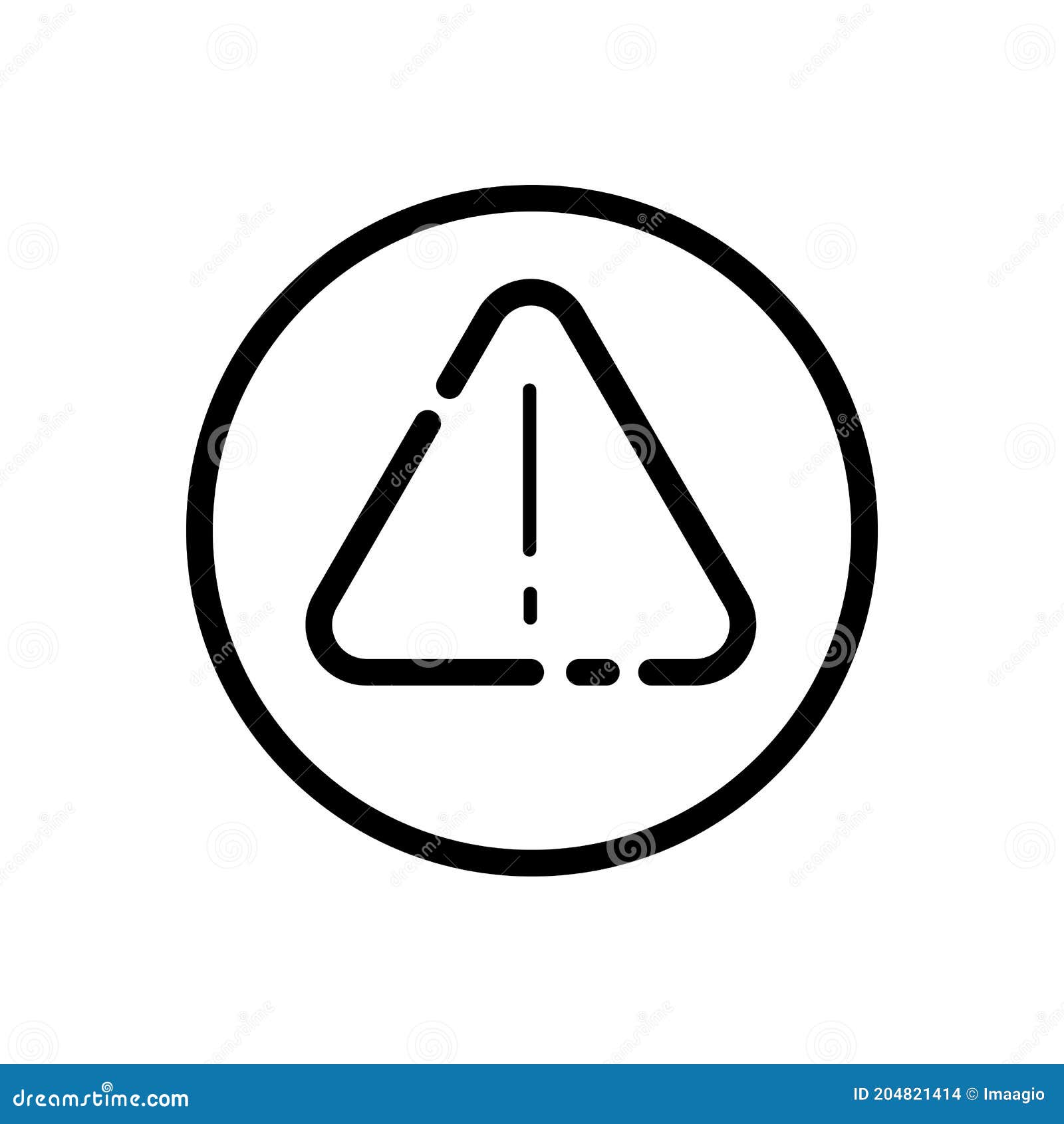 Danger Sign. Warning Icon in a Circle. Isolated Vector Illustration ...