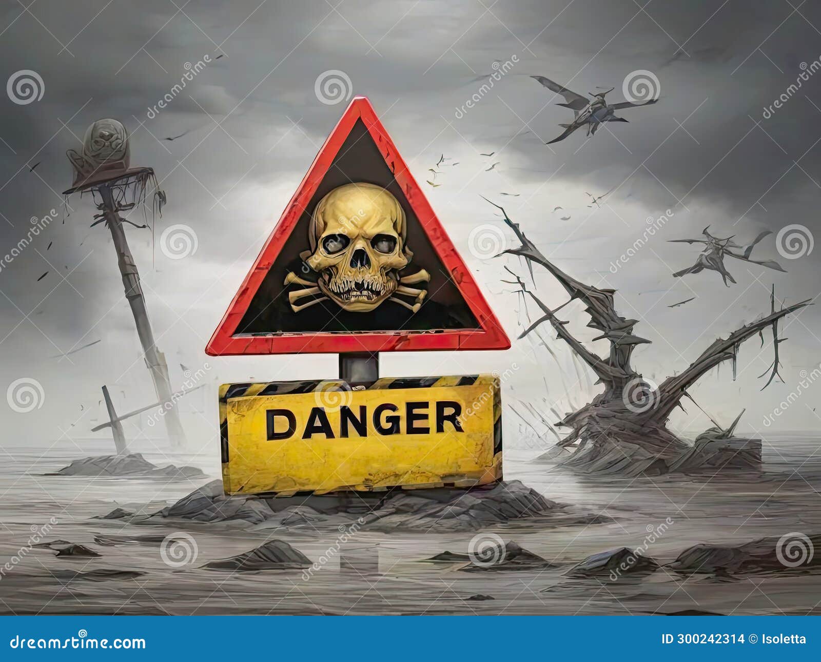 Danger Sign. Warning Symbol Stock Photo - Image of toxic, attention ...
