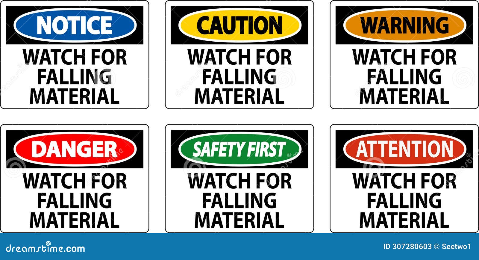 Danger Sign, Watch for Falling Material Stock Vector - Illustration of ...