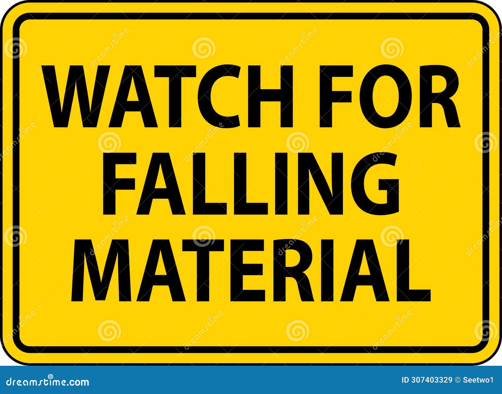 Danger Sign, Watch for Falling Material Stock Vector - Illustration of ...