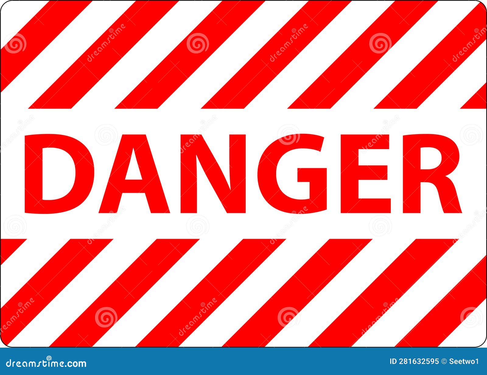Danger Sign on White Background Stock Vector - Illustration of risk ...