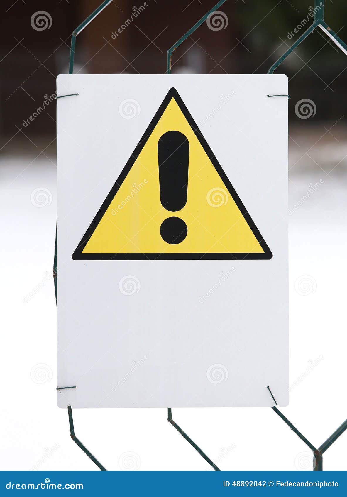 Danger Sign Yellow with White Space To Write Stock Photo - Image of ...