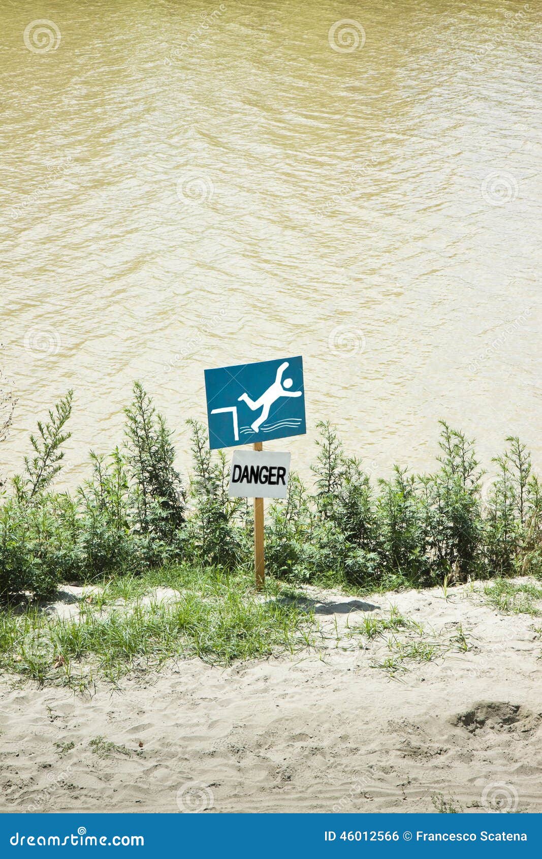 Danger Signal of Falling into the Water Stock Photo - Image of canal ...